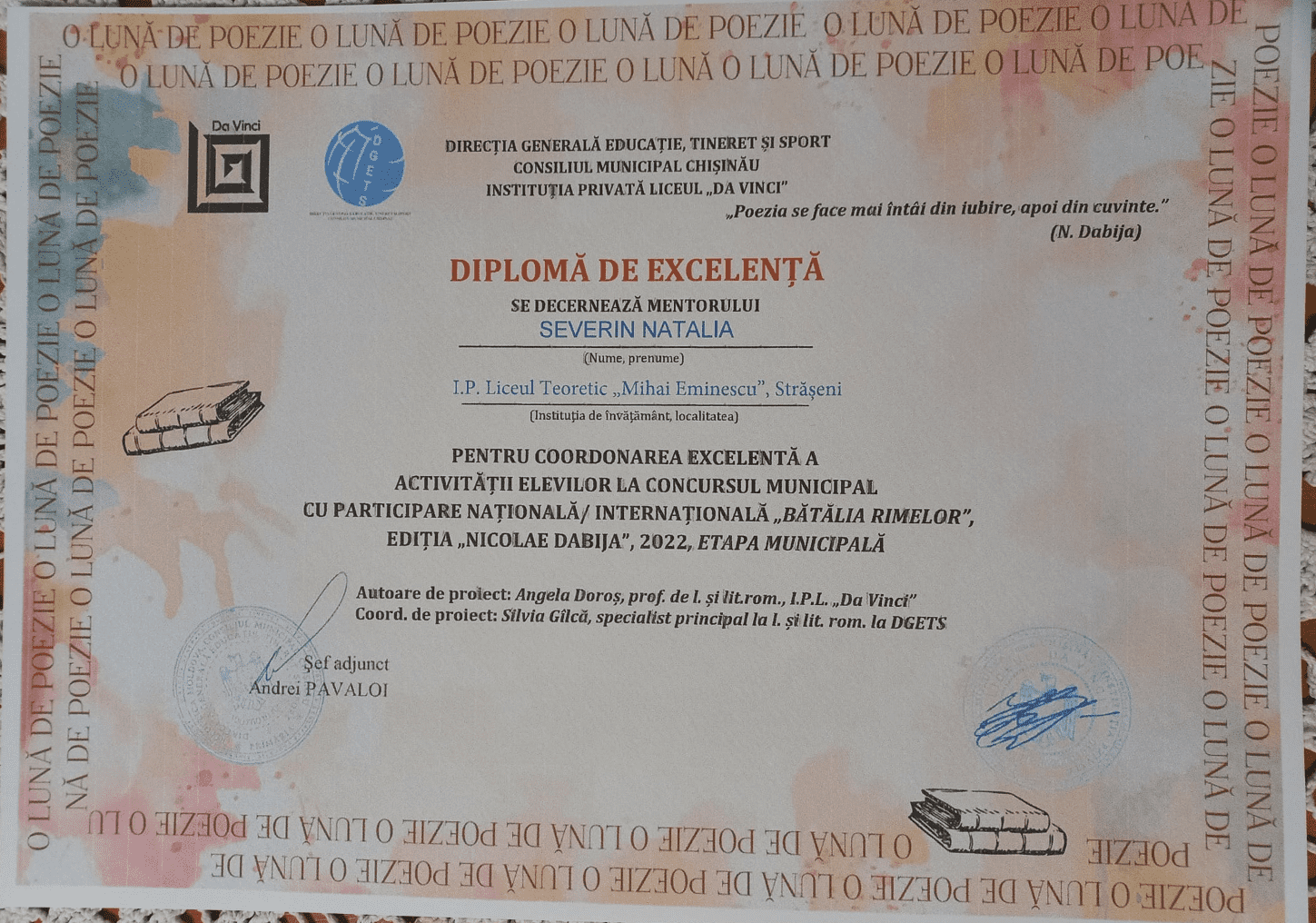 Finalizarea proiectului „BĂTĂLIA RIMELOR” | Liceul Teoretic „Mihai ...